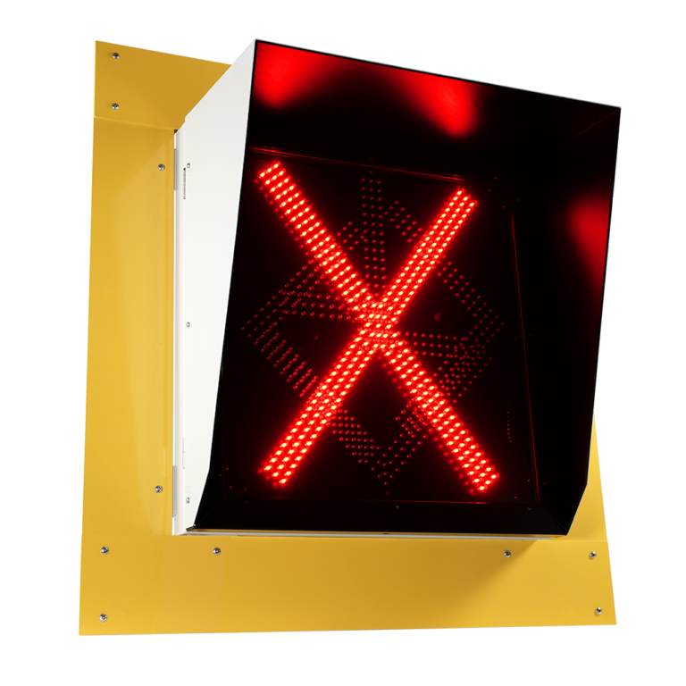 Lane-control-sign-redX-Bridge - Orange Traffic inc.